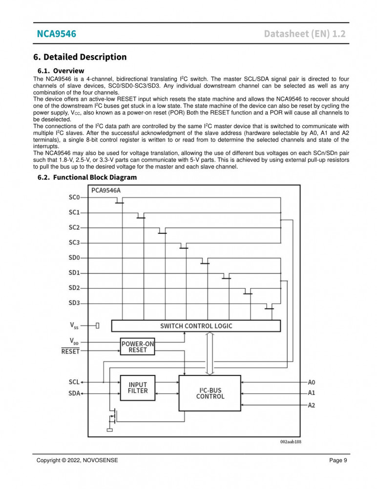 NCA9546-DTSPR datasheet page 9
