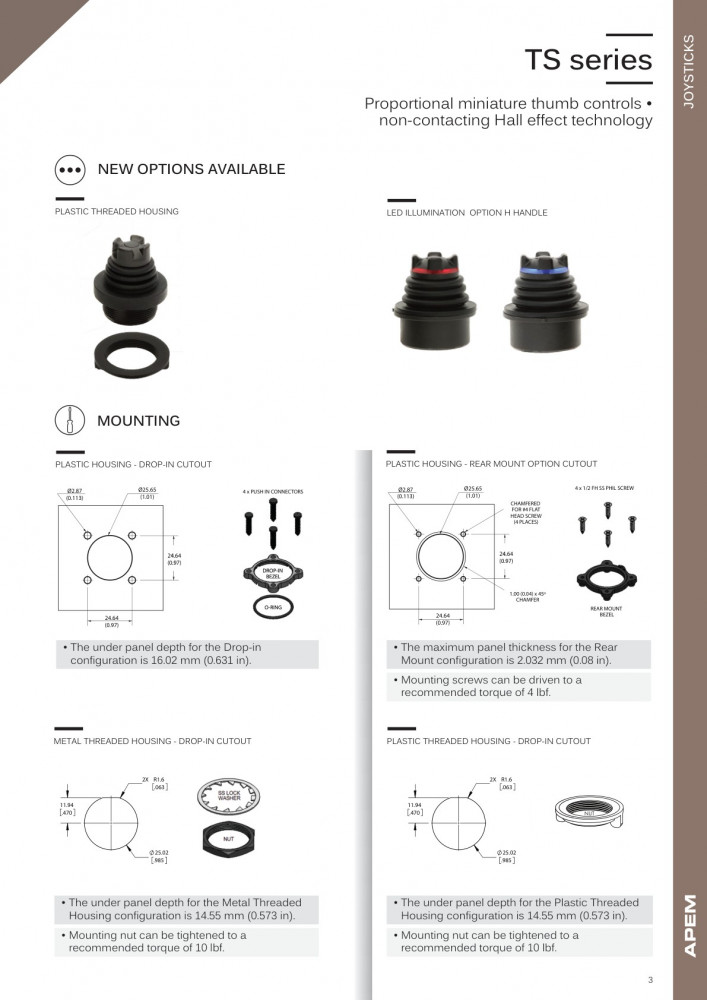 APEM TS series datasheet page 3