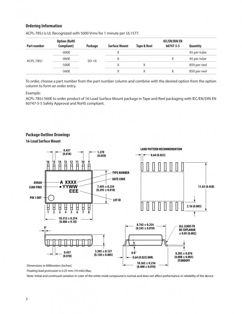 ACPL-785J-560E datasheet page 3