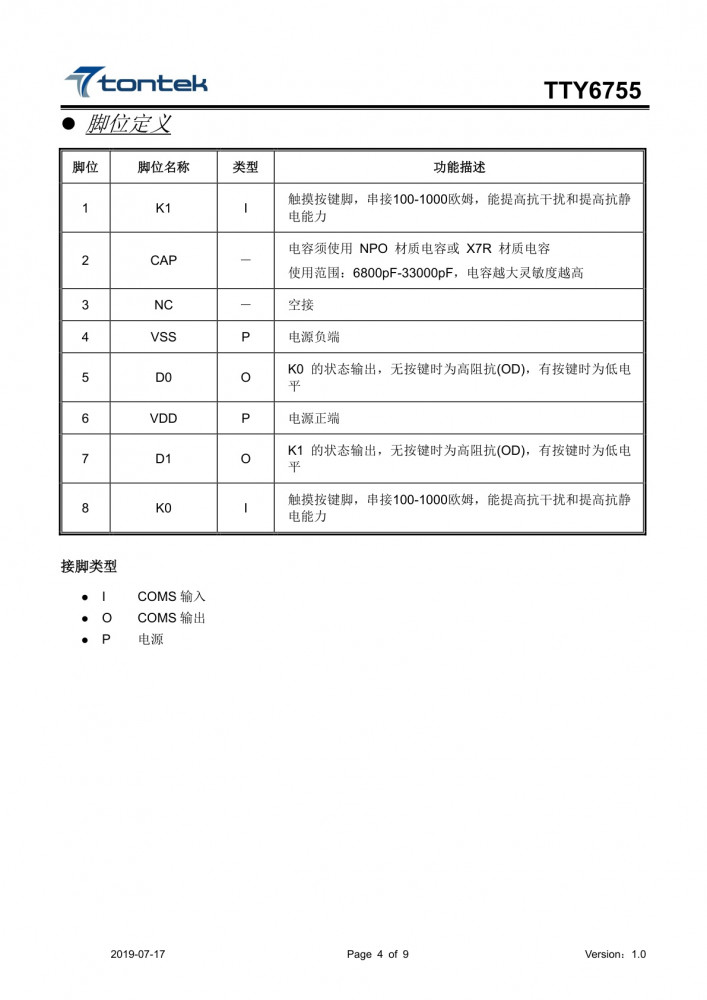 TTY6755 datasheet page 4
