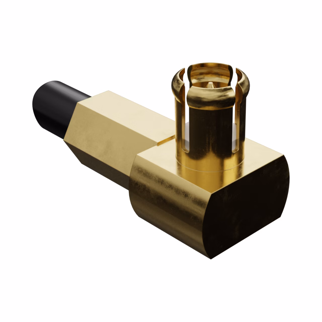 MCX Plug, Right-Angle, Crimp, RD-179, Brass Body, Gold (Au) Plated, 75 Ohms for sale