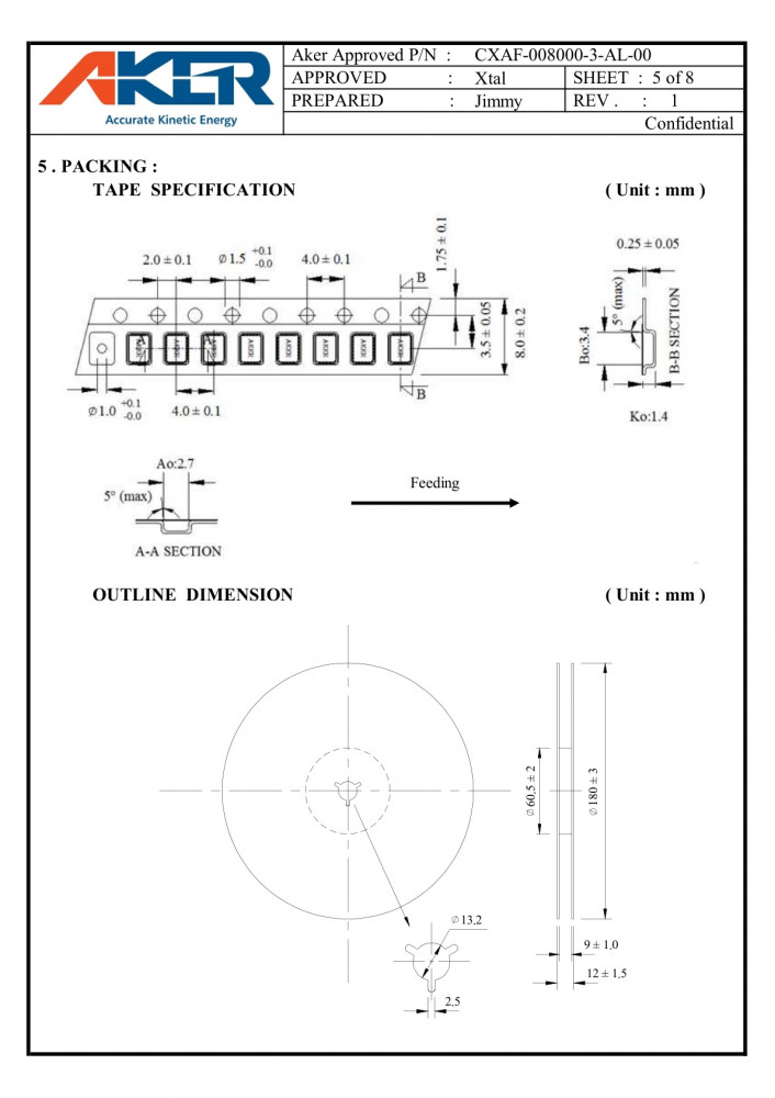 AKER CXAF-008000-3-AL-00 structure illustration