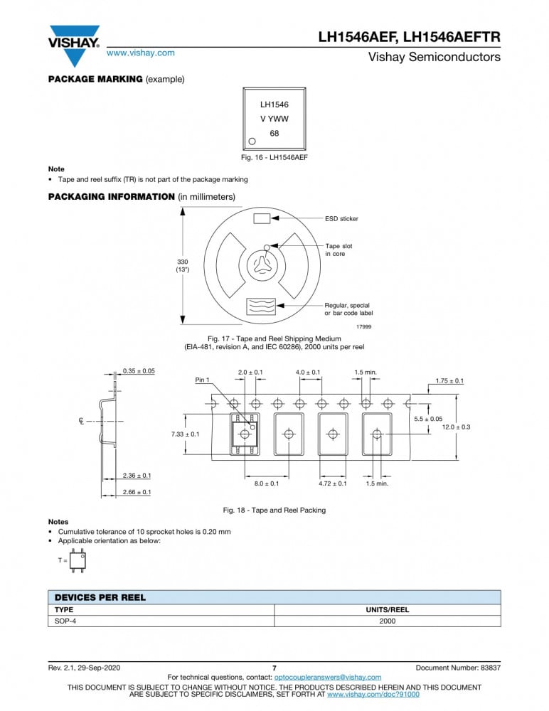 LH1546AEF-T0 datasheet page 7