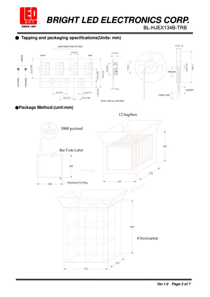 BL-HJEX134B-TRB datasheet page 3
