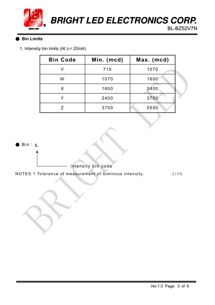 BL-BZ52V7N technical document, page 3