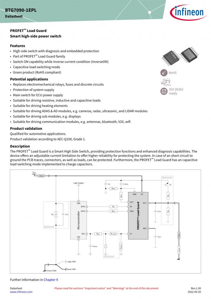 BTG70901EPLXUMA1 datasheet page 1