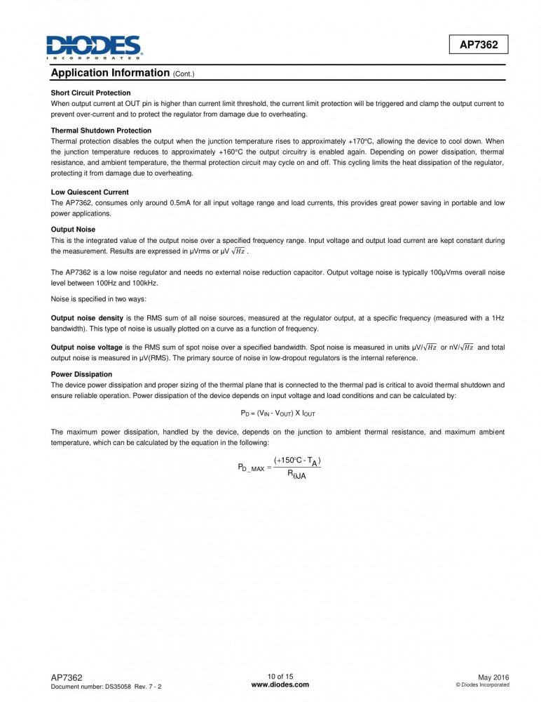 AP7362 datasheet page 10