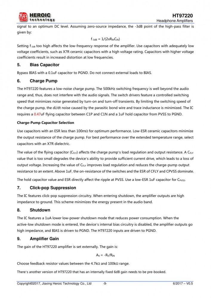 HT97220 datasheet page 9