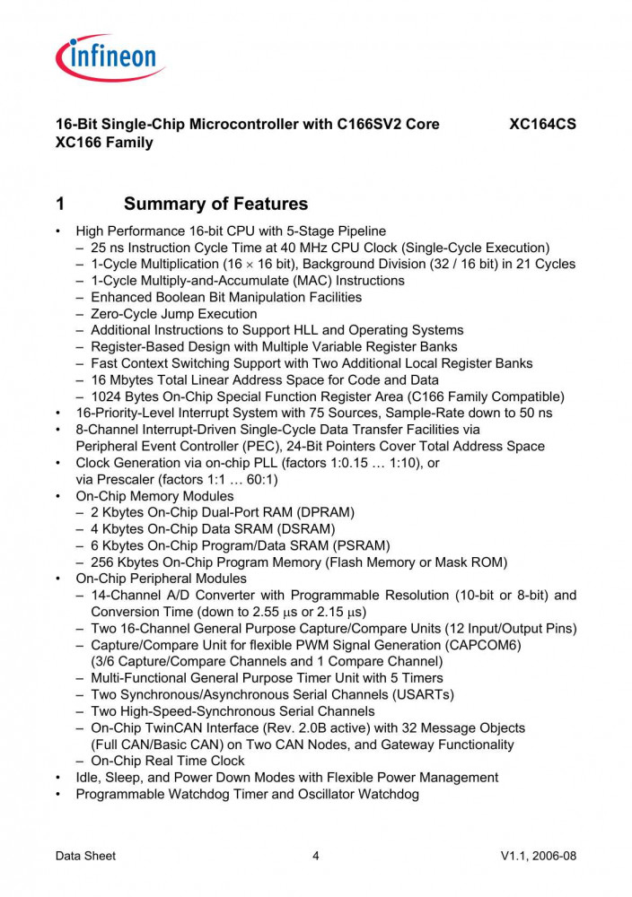 XC164CS datasheet page 6