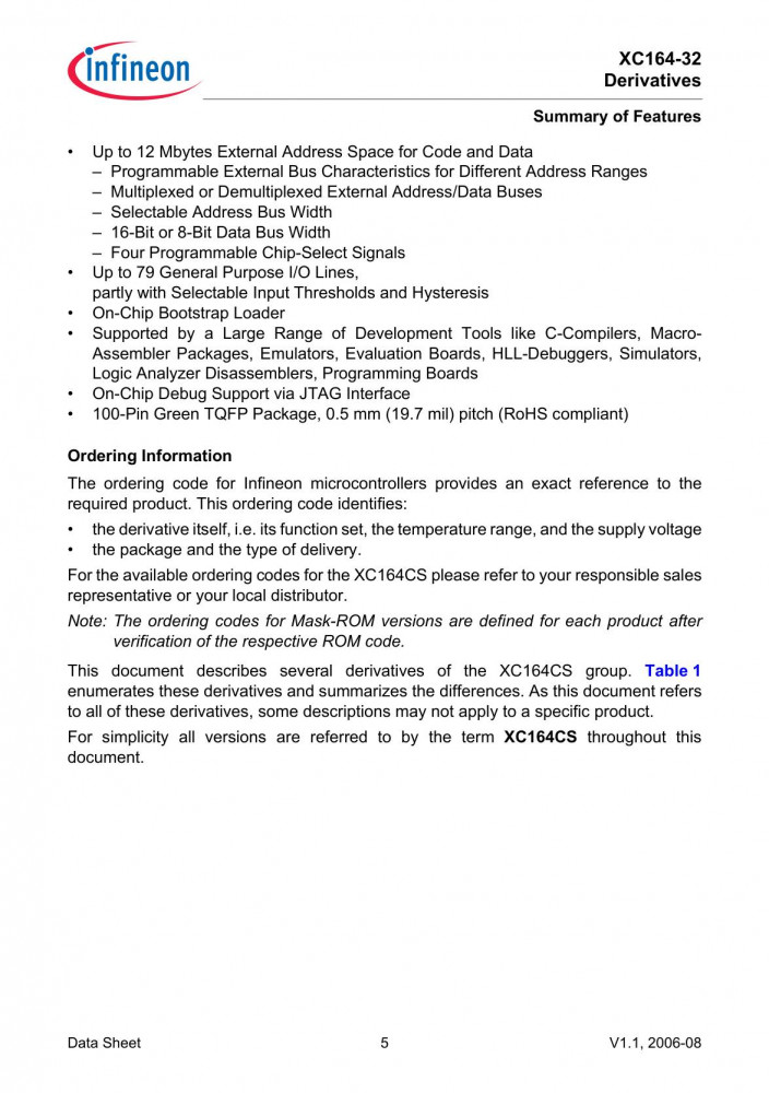 XC164CS datasheet page 7