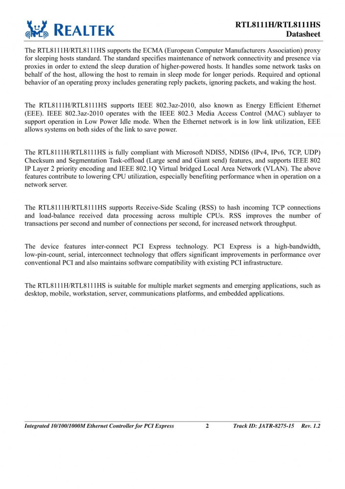 RTL8111H-CG datasheet page 7