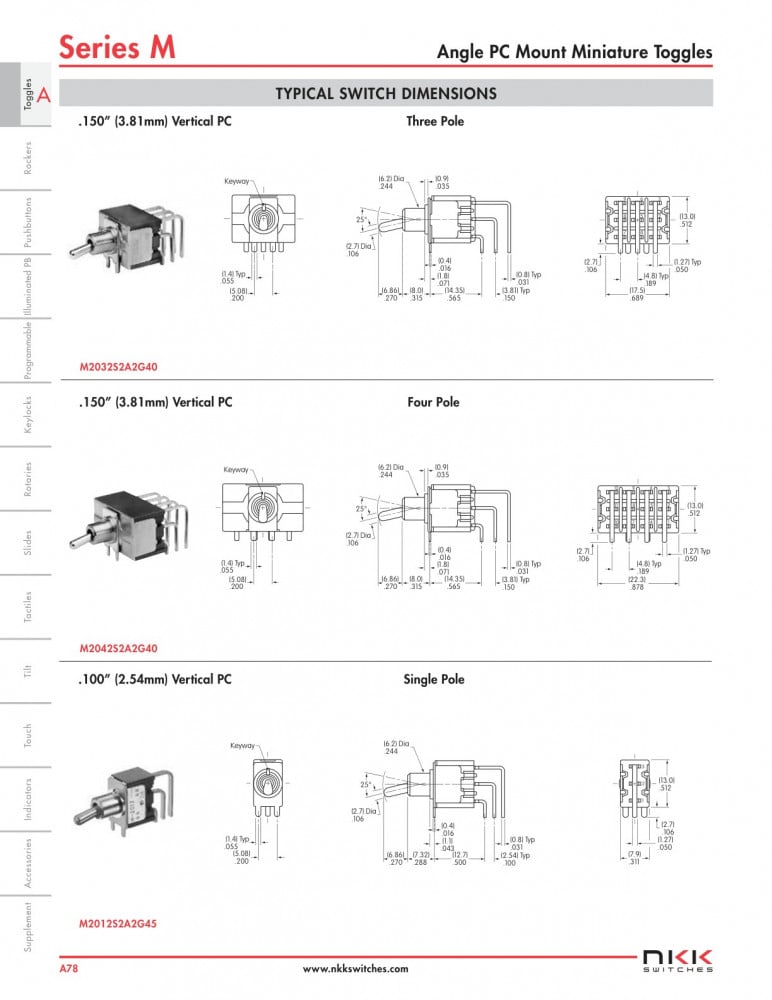 NKK Switches technical document, page 9