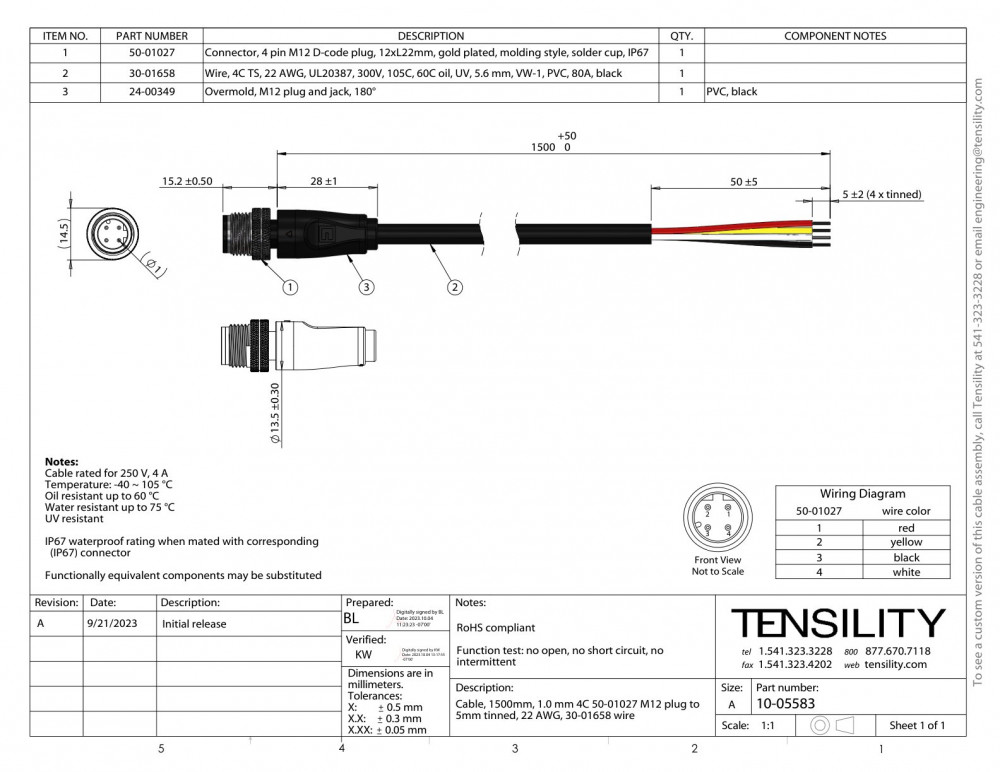 10-05583 product documentation drawing