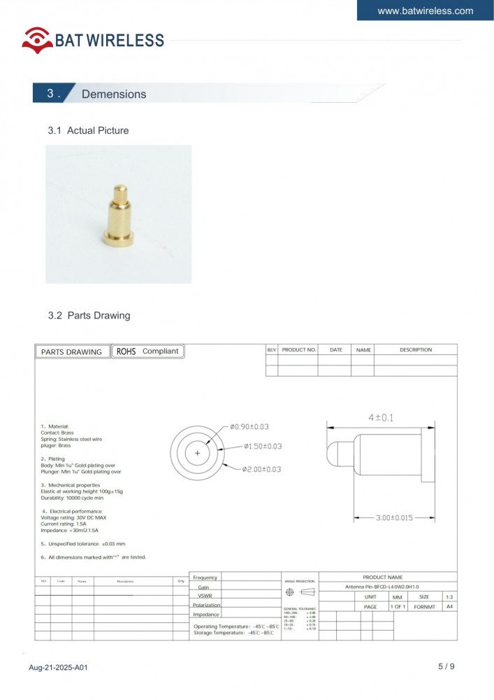BWCD-L4.0W2.0H1.0 datasheet page 5