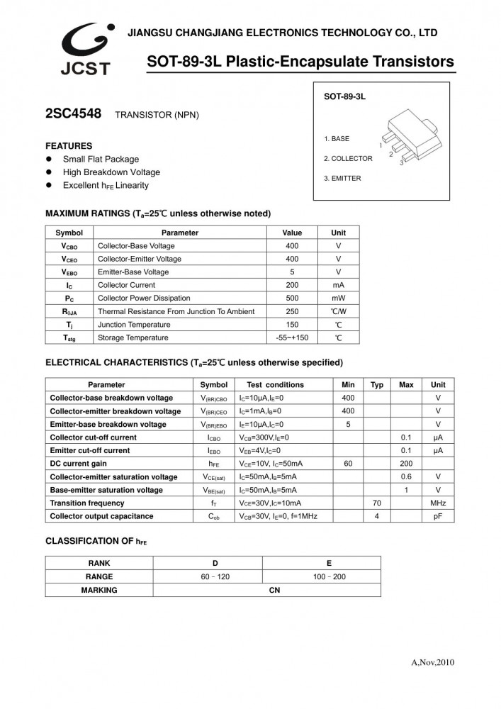 2SC4548 JSCJ datasheet page