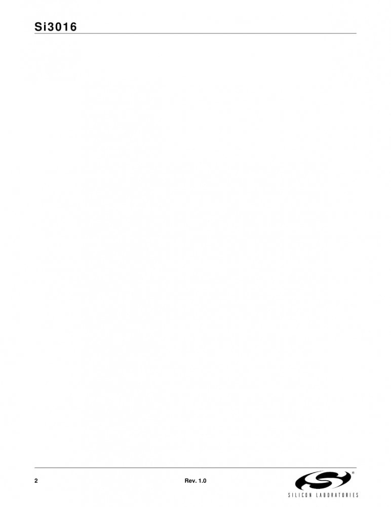 SI3016 datasheet page 2