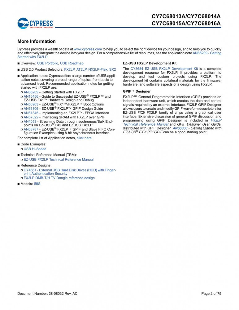 CY7C68013A datasheet page 2