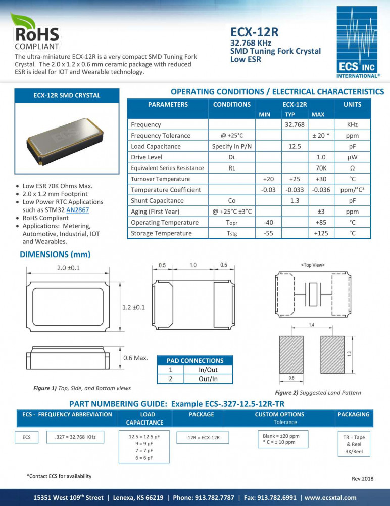 ECS ECX-12R technical document page 1