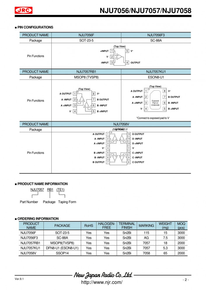 NJU7057 technical document page 2