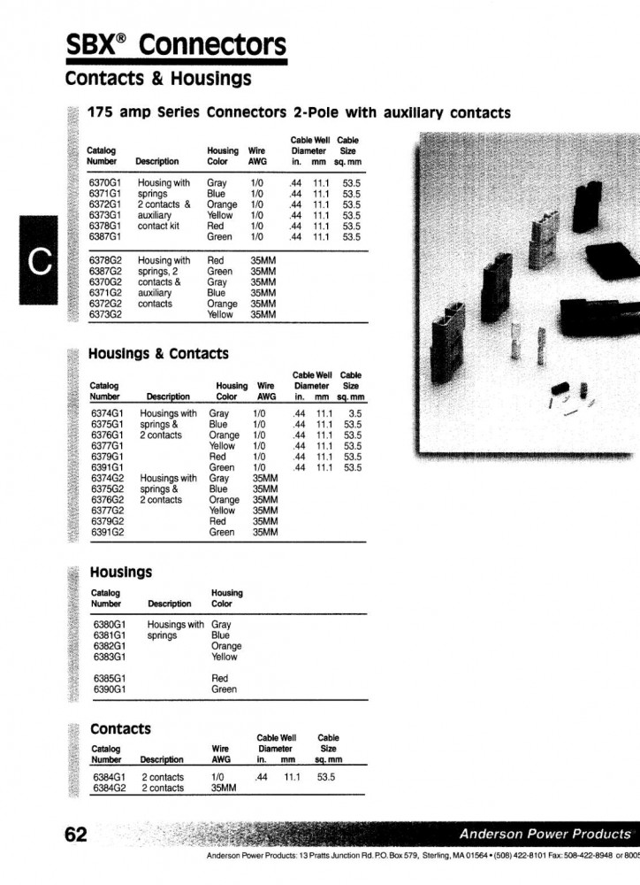 Anderson Power 6379G2 technical document preview