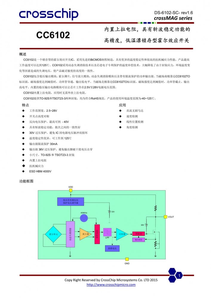 CC6102ST datasheet page 1