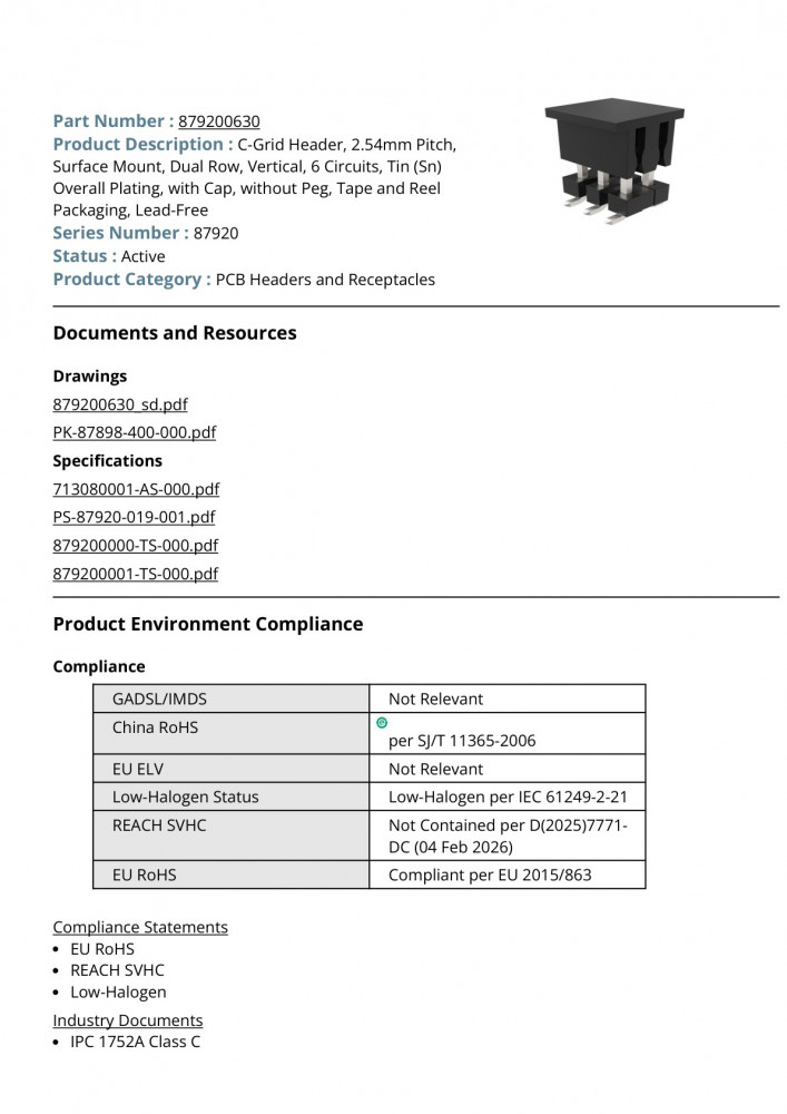 879200630 technical document page 1