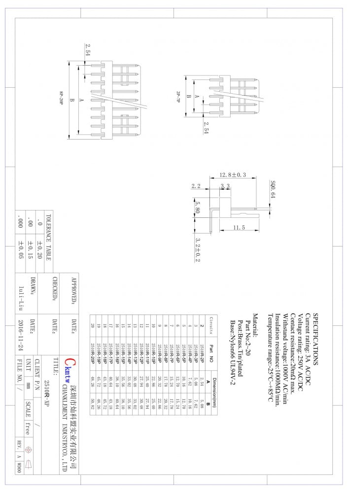 Ckmtw 2510R-XP technical drawing and specifications