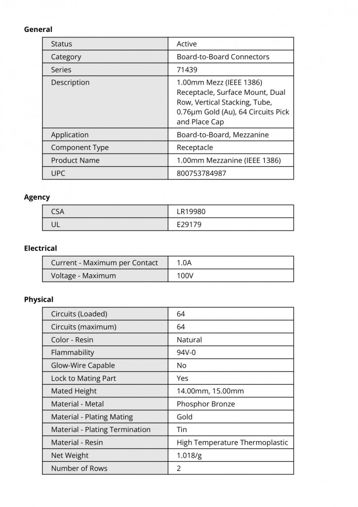 MOLEX 714393764 technical document image, page 2