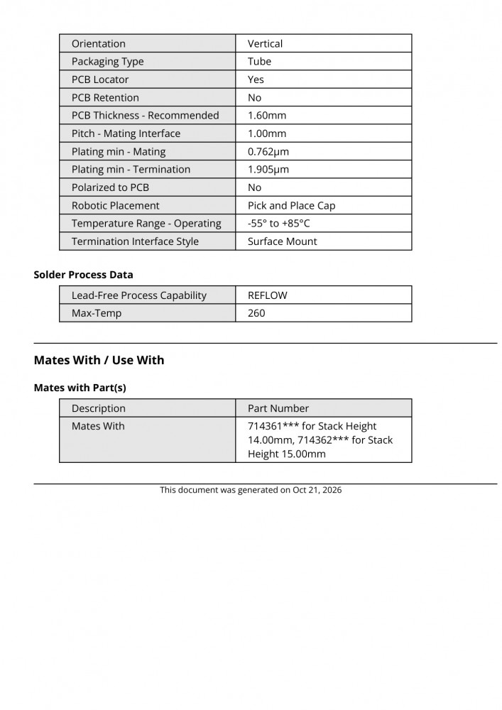 MOLEX 714393764 technical document image, page 3