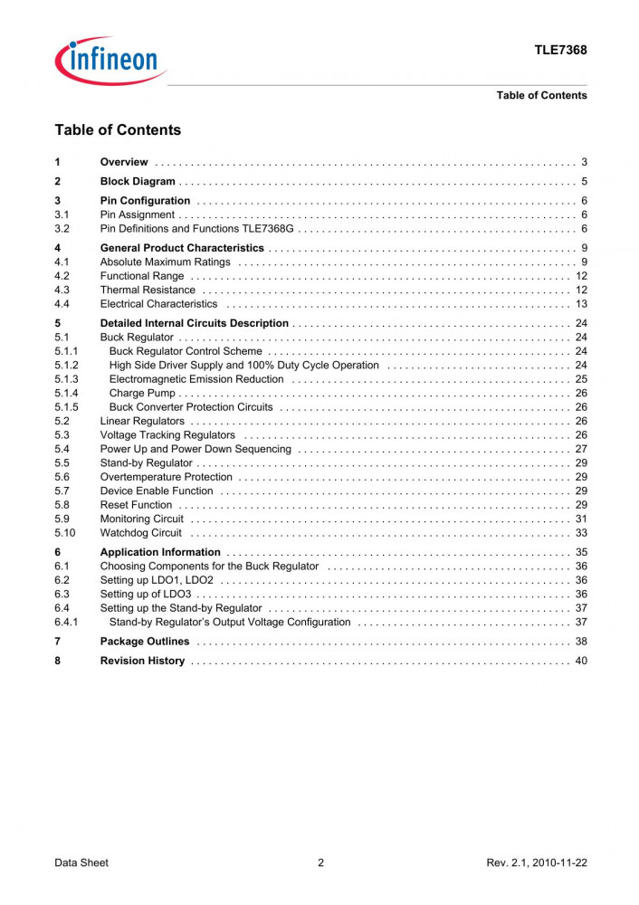 TLE7368E datasheet page 2