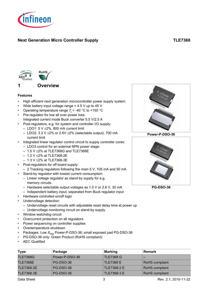 TLE7368E datasheet page 3