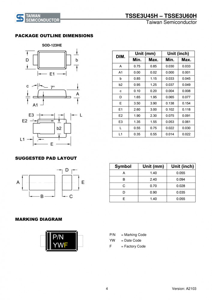 TSSE3U60H technical document page 4