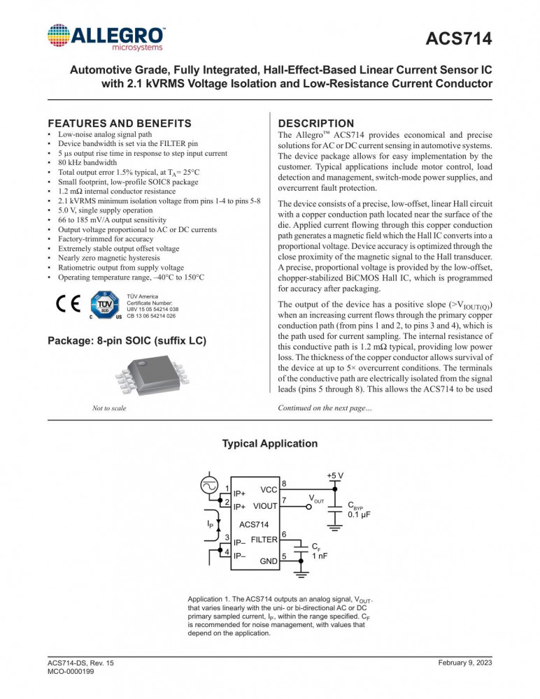 ACS714 datasheet page 1