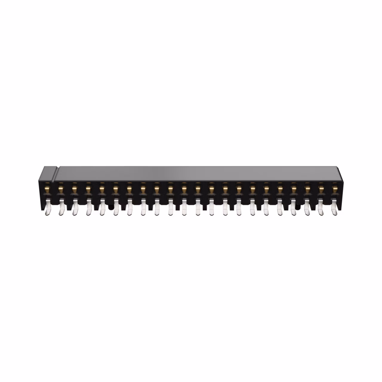 Milli-Grid Receptacle, Surface Mount, Side Entry, 0.38µm Gold (Au) Plating, 44 Circuits, with Pegs, Lead-Free, Tube for sale