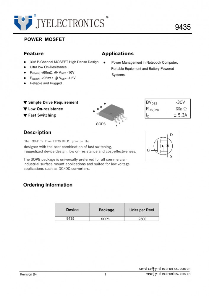 9435 datasheet page 1