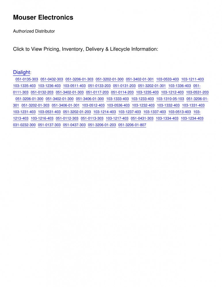 Dialight 51 Series lens and assembly reference