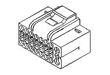 2.00mm Pitch, Milli-Grid Receptacle Housing, 12 Circuits, Center Locking Ramp, Polarization Rib, Lead-Free