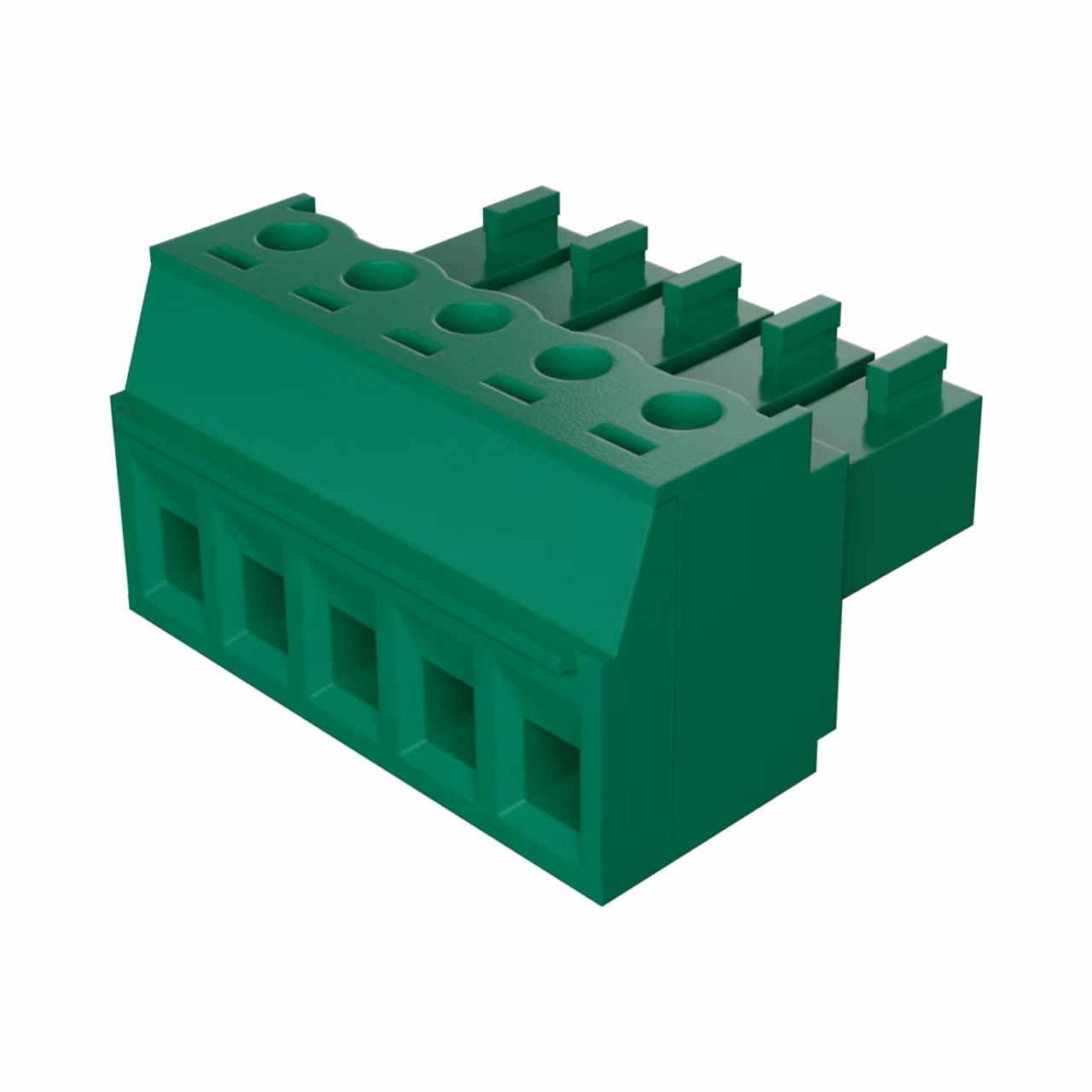 3.81mm Pitch Eurostyle Horizontal Plug, Green Housing, 5 Circuits for sale