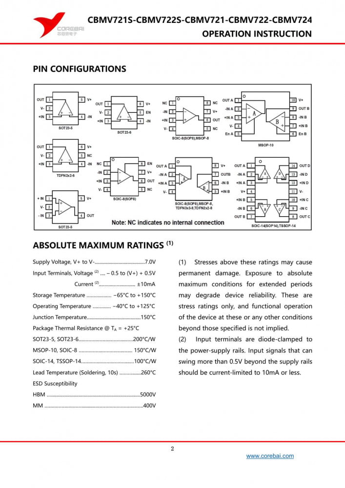 CBMV722AS8 datasheet page 2