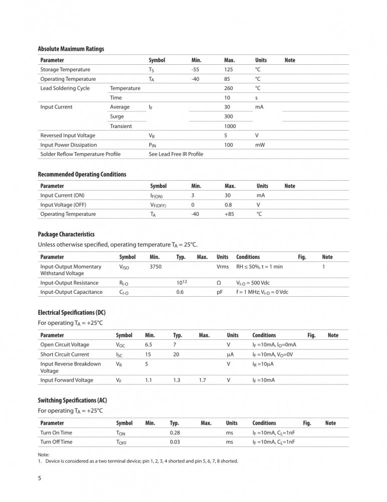 ASSR-V621-002E datasheet page 5