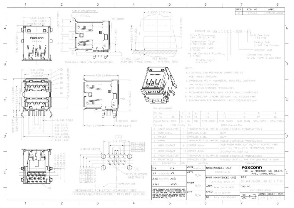 FOXCONN UEA1112C-8HS6-4F technical document preview