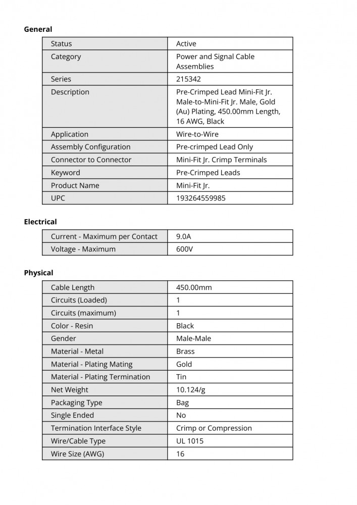 Product document image 2 for MOLEX 2153421225