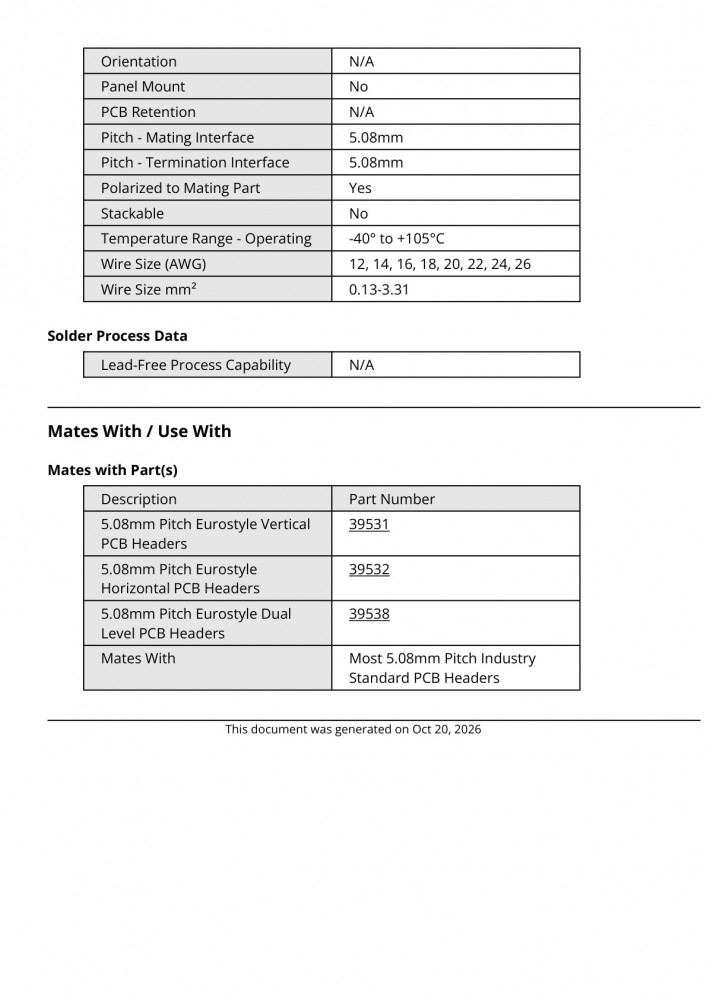 ESE Eurostyle terminal block document preview, page 3
