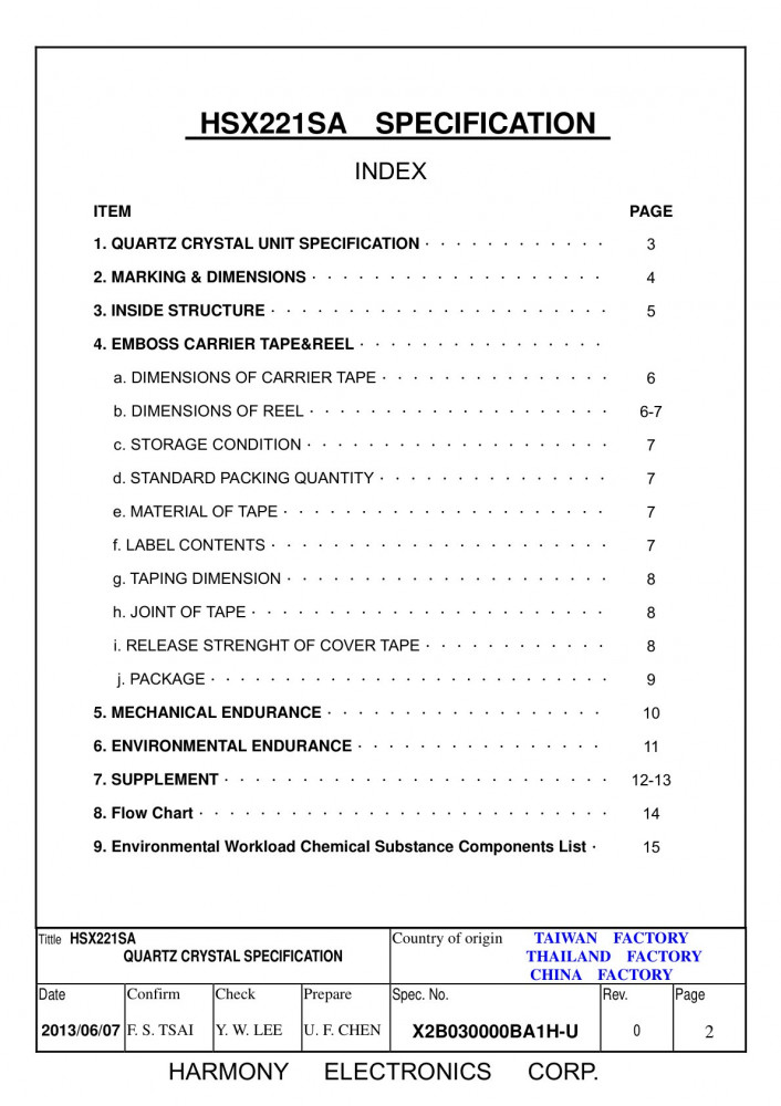 HELE HSX221SA specification page 2