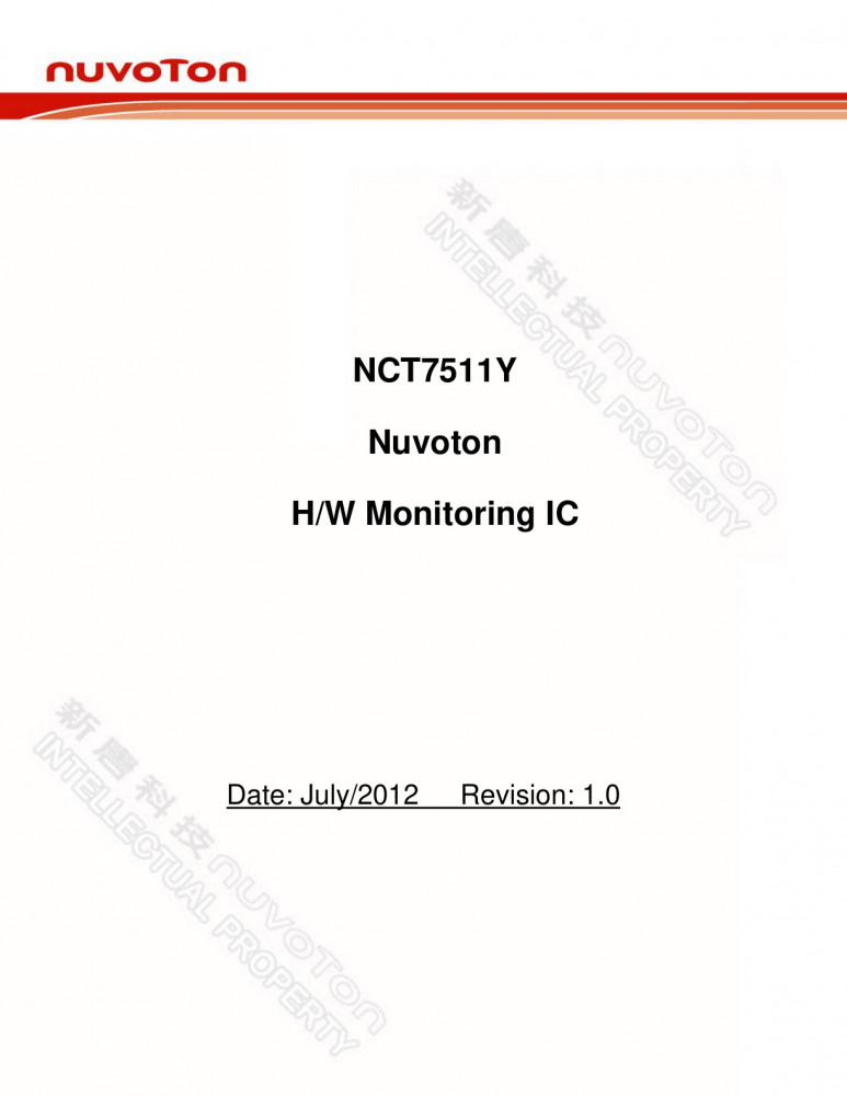 NCT7511Y TR datasheet page 1