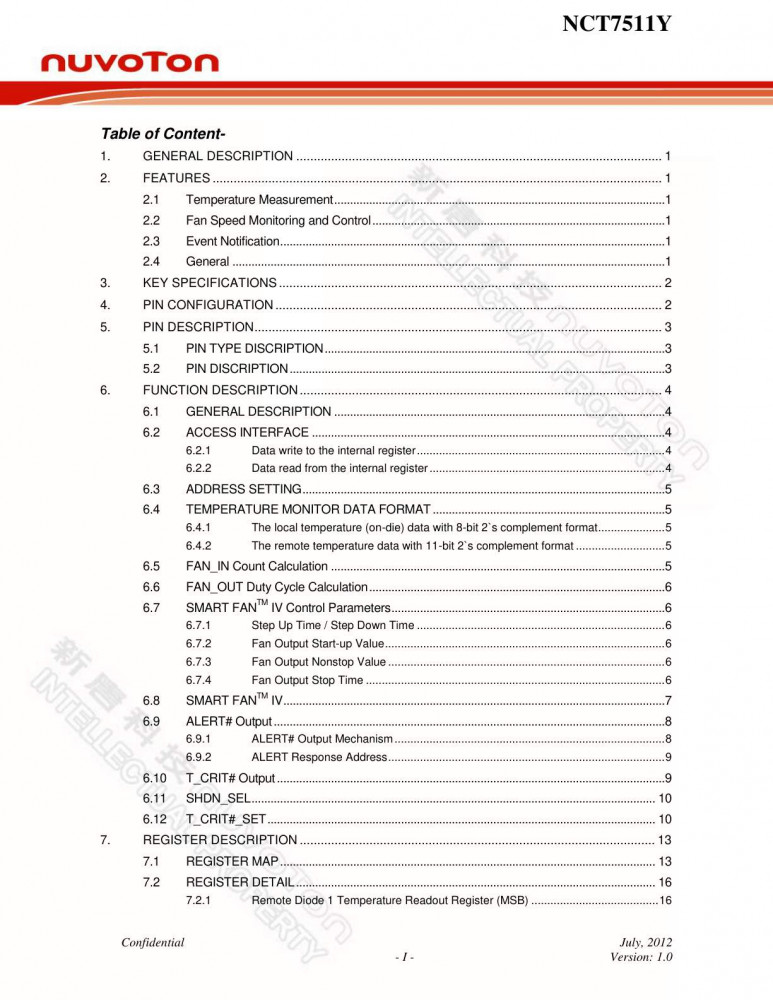 NCT7511Y TR datasheet page 2