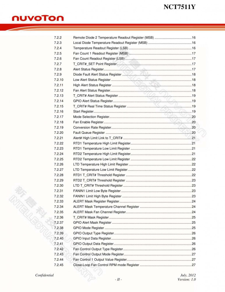 NCT7511Y TR datasheet page 3