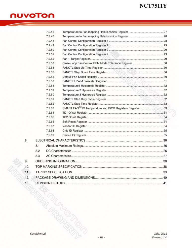 NCT7511Y TR datasheet page 4