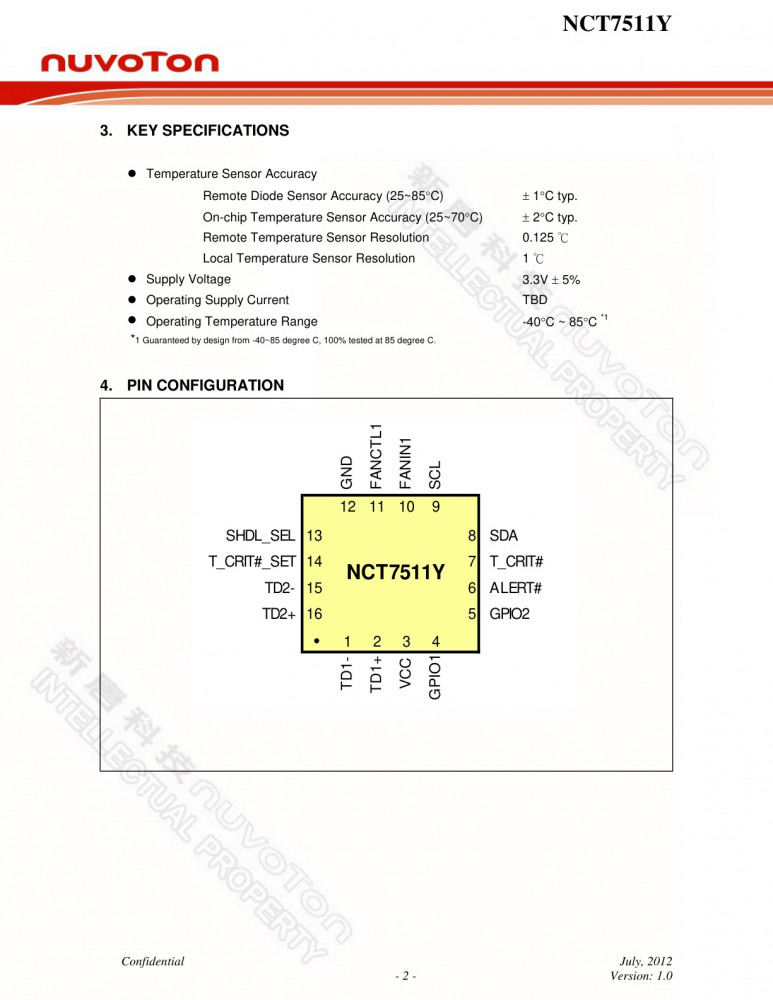 NCT7511Y TR datasheet page 6