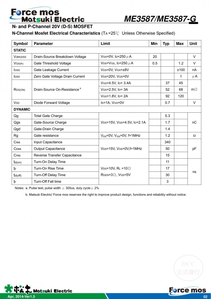 ME3587 datasheet page 2